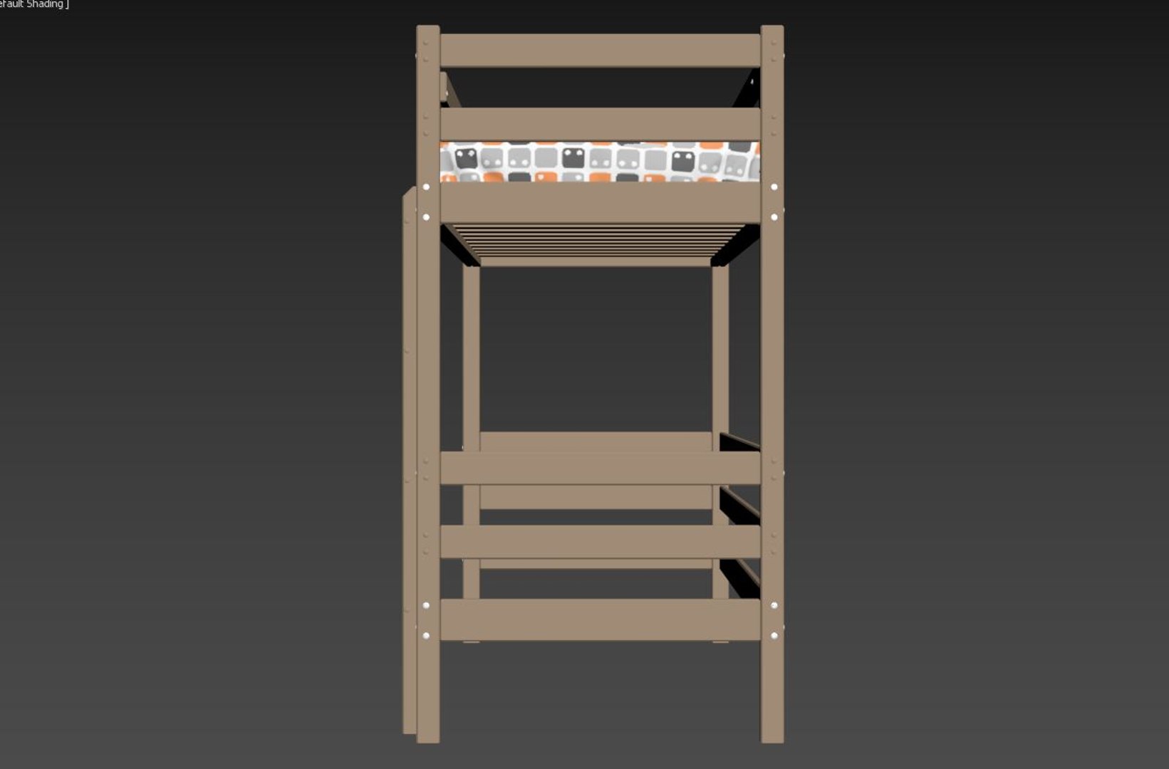 Loft Bed 3D - TurboSquid 1990336