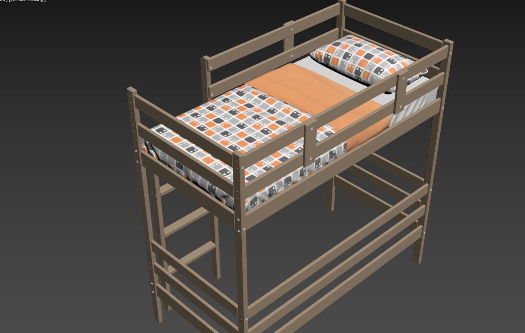 Loft Bed 3D - TurboSquid 1990336
