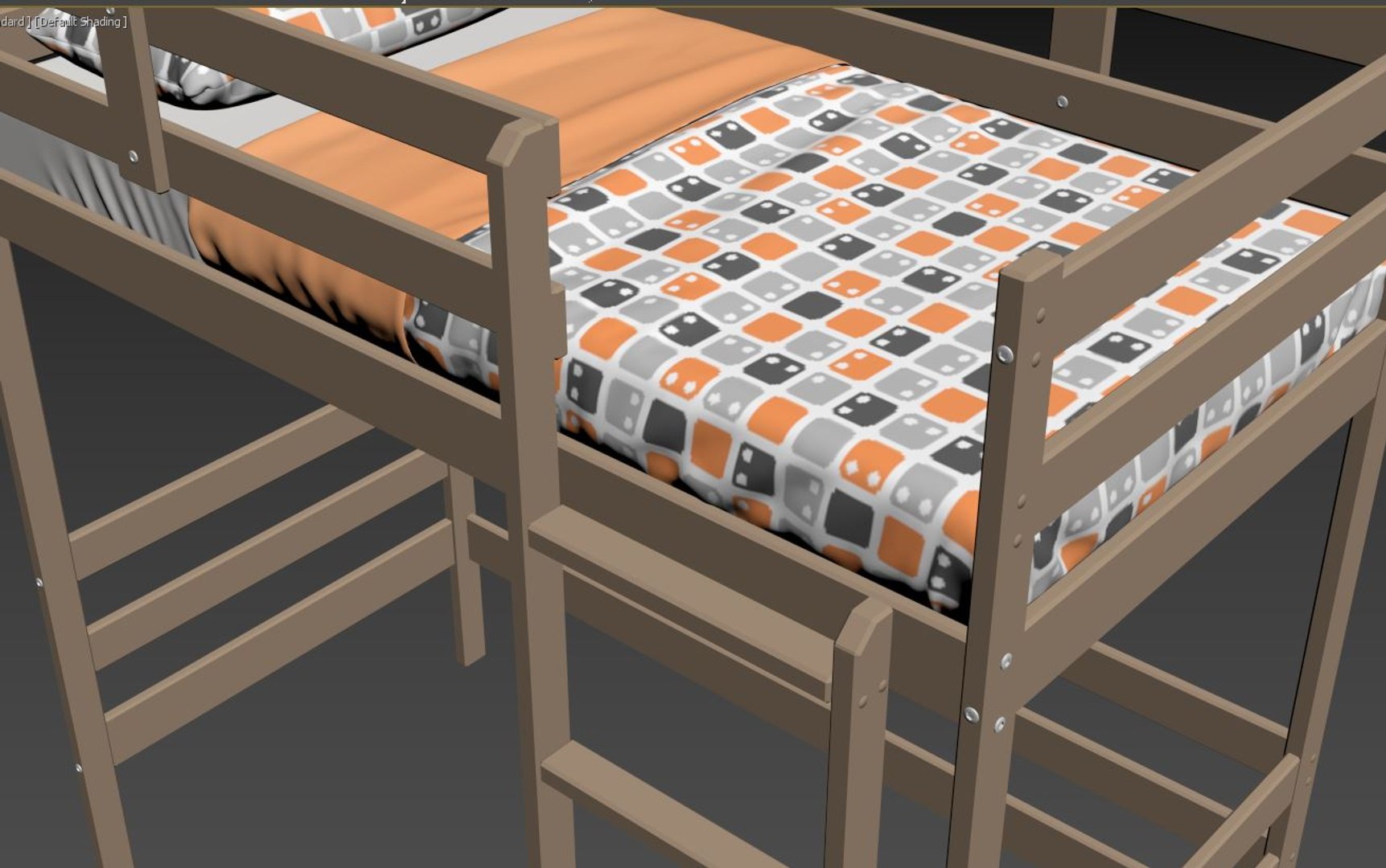 Loft Bed 3D - TurboSquid 1990336