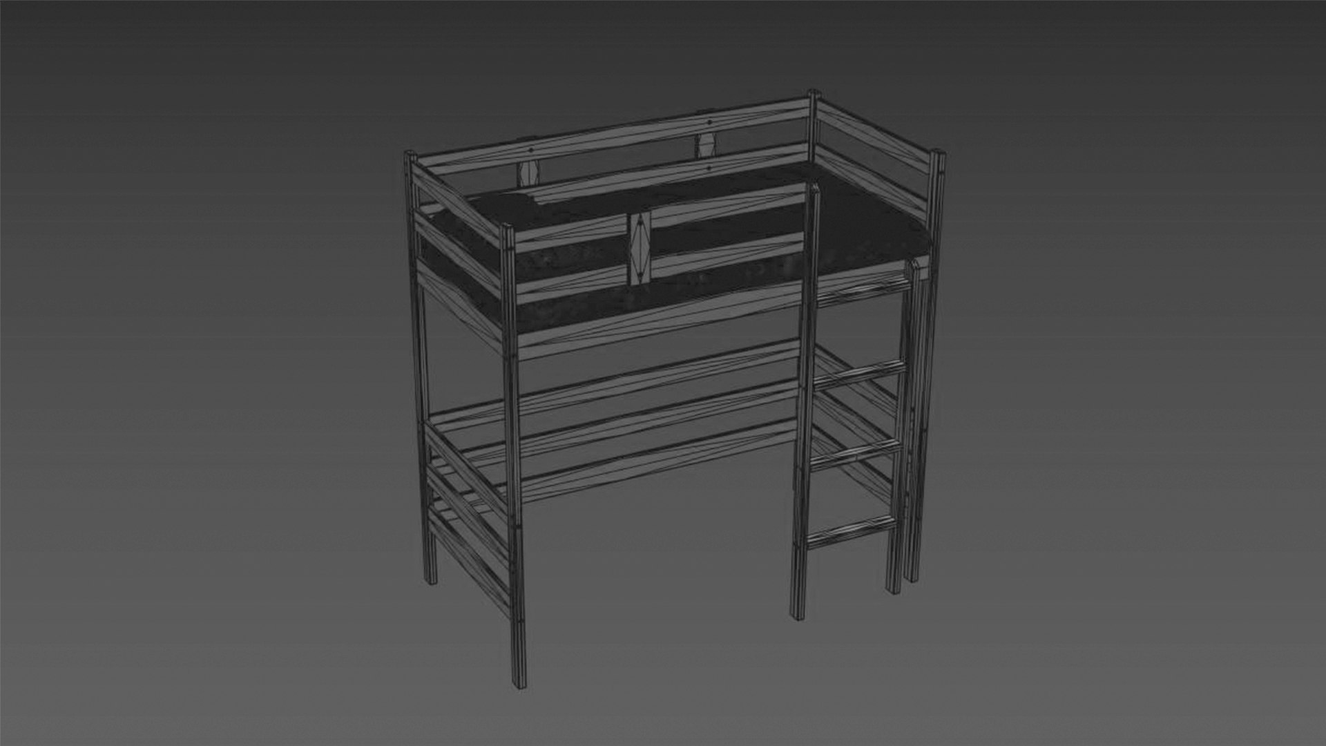 Loft Bed 3D - TurboSquid 1990336