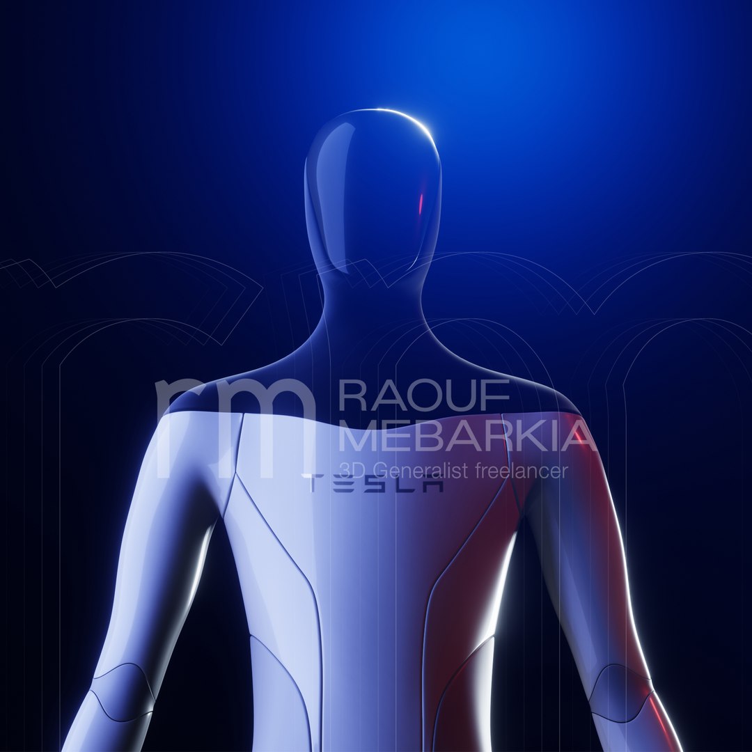 3D Tesla Bot Hyper 3D Model Quality - Eevee Render - TurboSquid 1778332