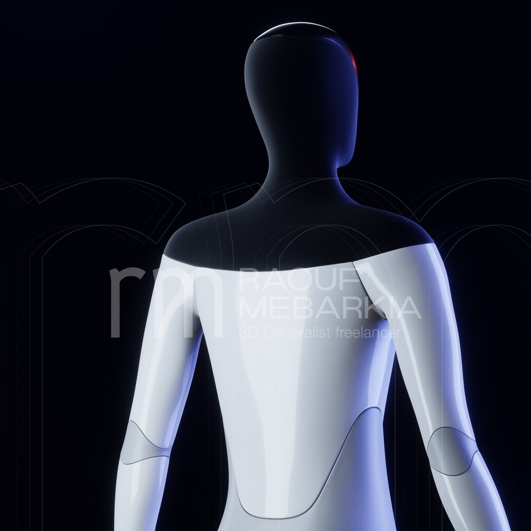 3D Tesla Bot Hyper 3D Model Quality - Eevee Render - TurboSquid 1778332