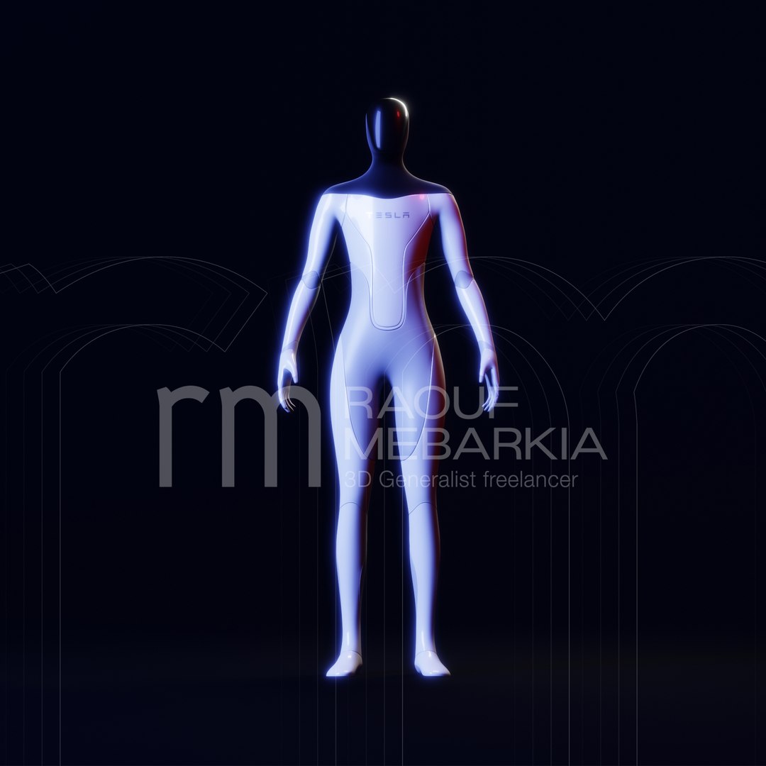 3D Tesla Bot Hyper 3D Model Quality - Eevee Render - TurboSquid 1778332