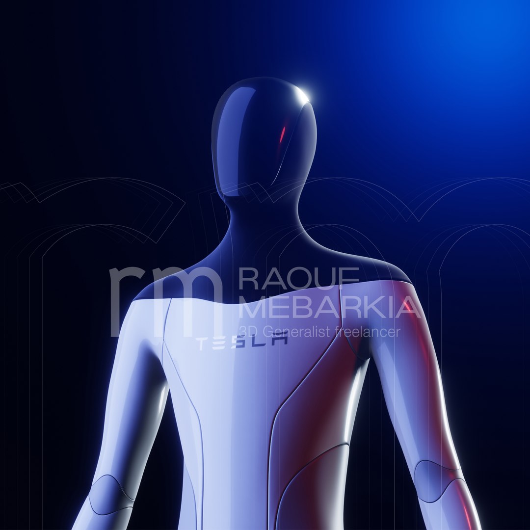 3D Tesla Bot Hyper 3D Model Quality - Eevee Render - TurboSquid 1778332