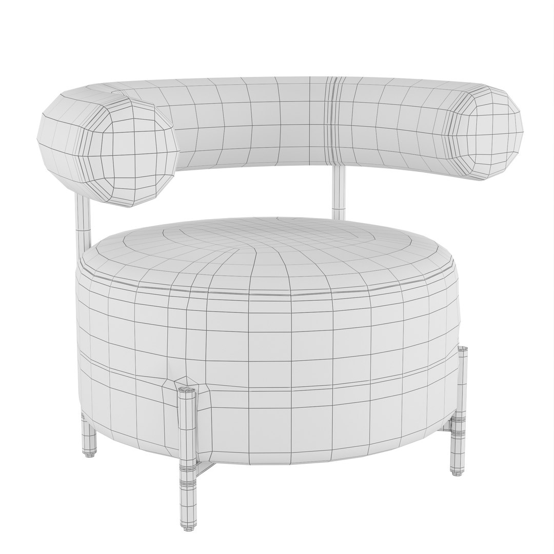 Flo Occasional Chair 3D model - TurboSquid 2157678