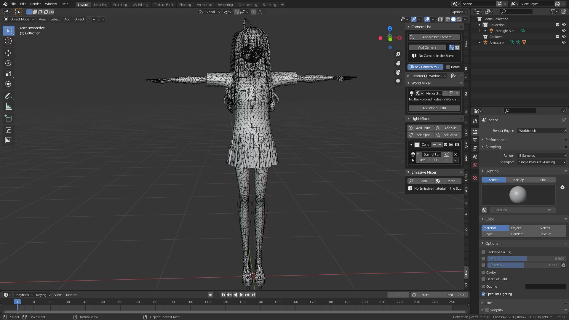 3D Game Ready Low Poly Anime Character Girl 36 - TurboSquid 1907669