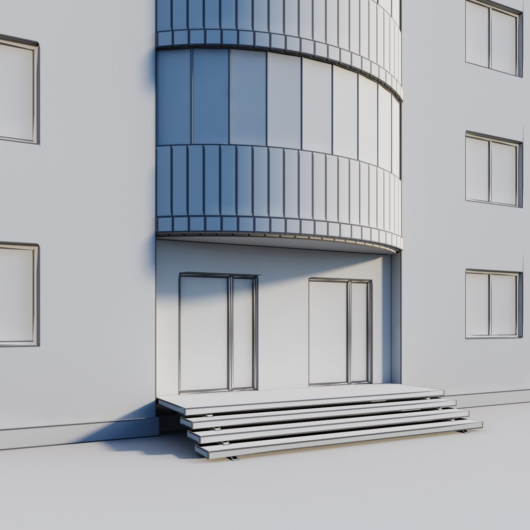 3d model 17-storey building residential