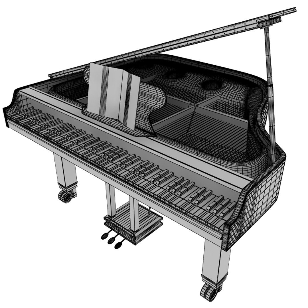 3d grand piano