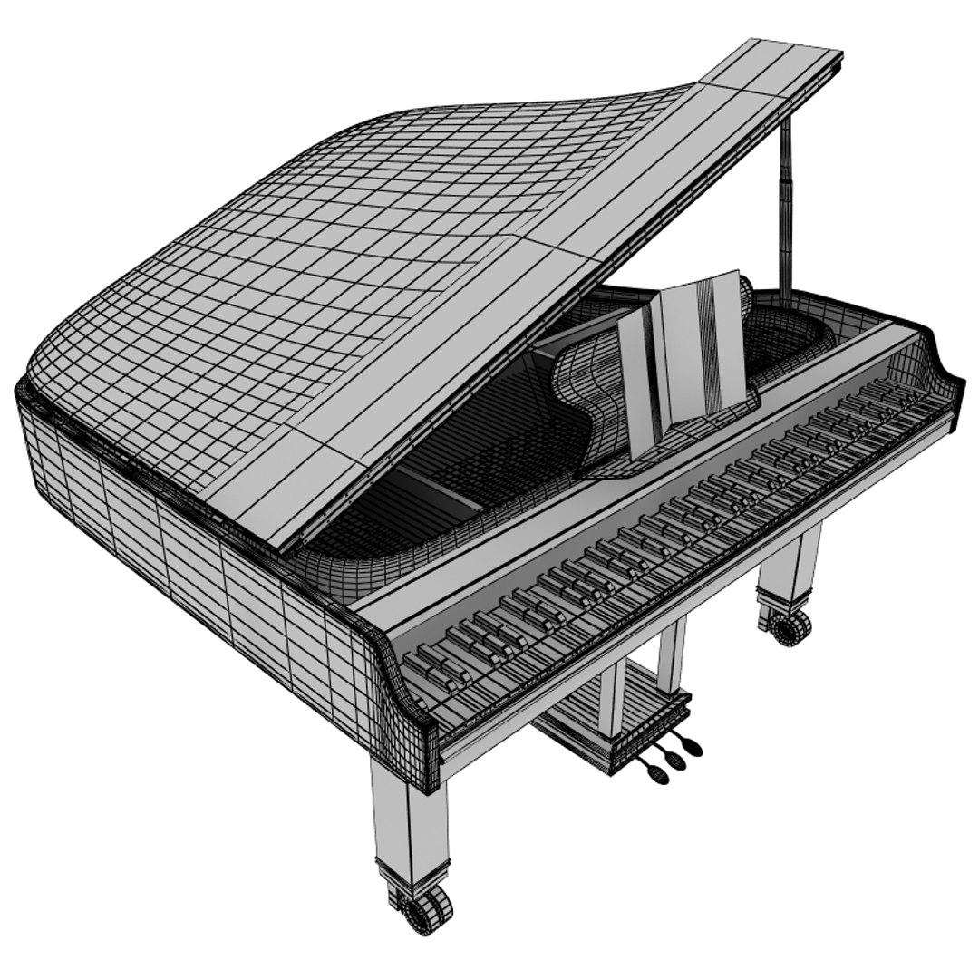 3d grand piano