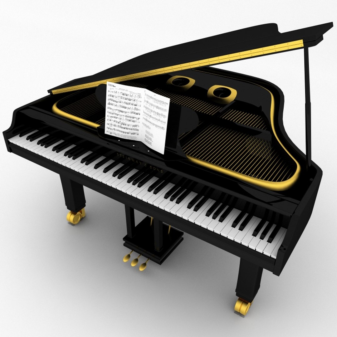 3d grand piano