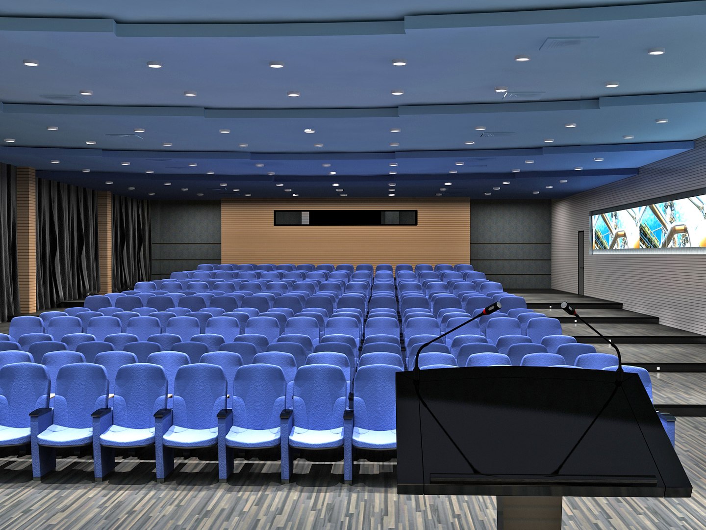 3d conference hall model