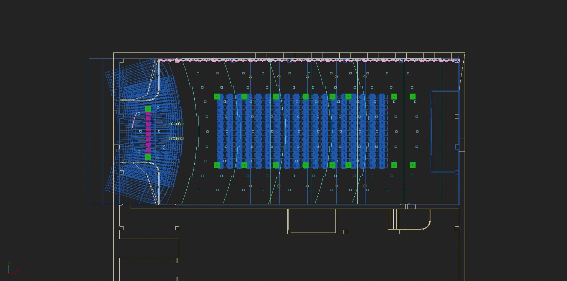 3d conference hall model