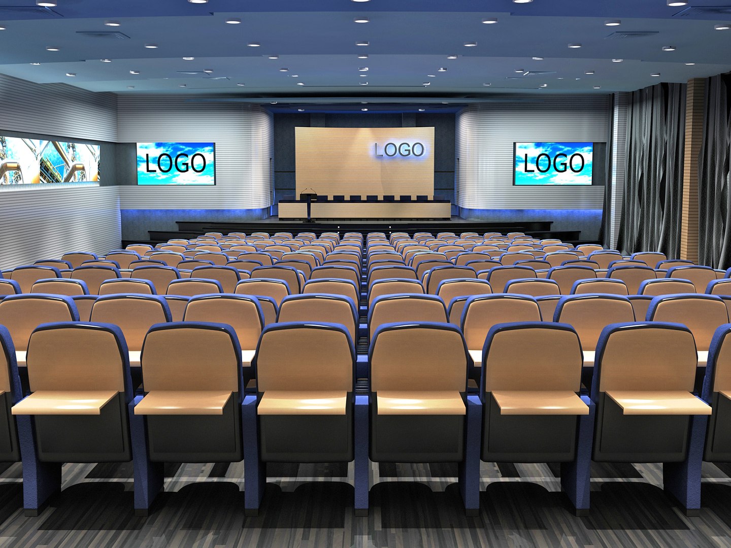 3d conference hall model