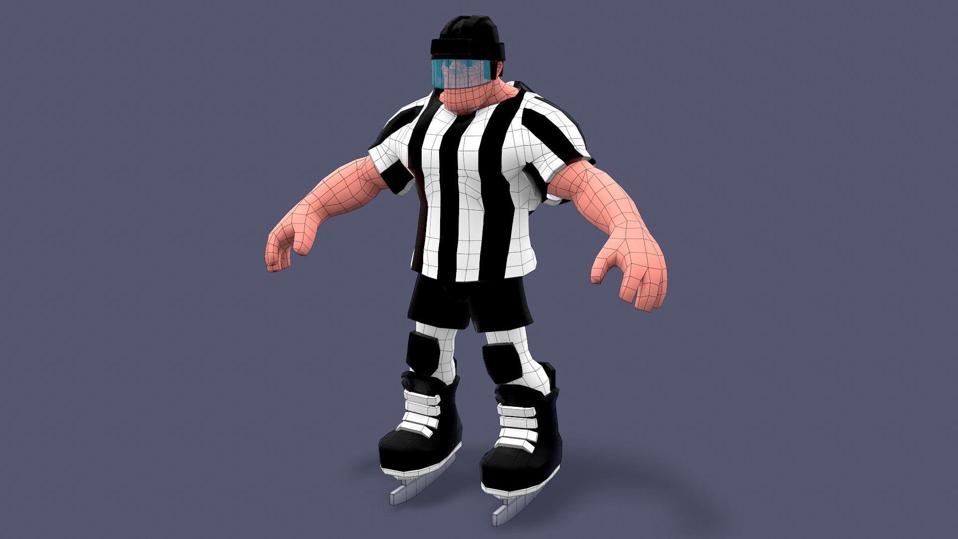 3D Model Cartoon Hockey Referee - TurboSquid 2101182