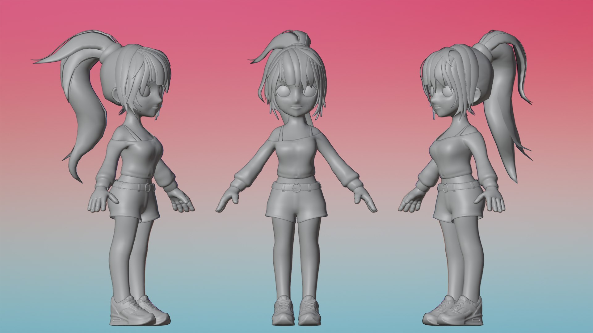 3D Model Poppy Cartoon Character - TurboSquid 2074210