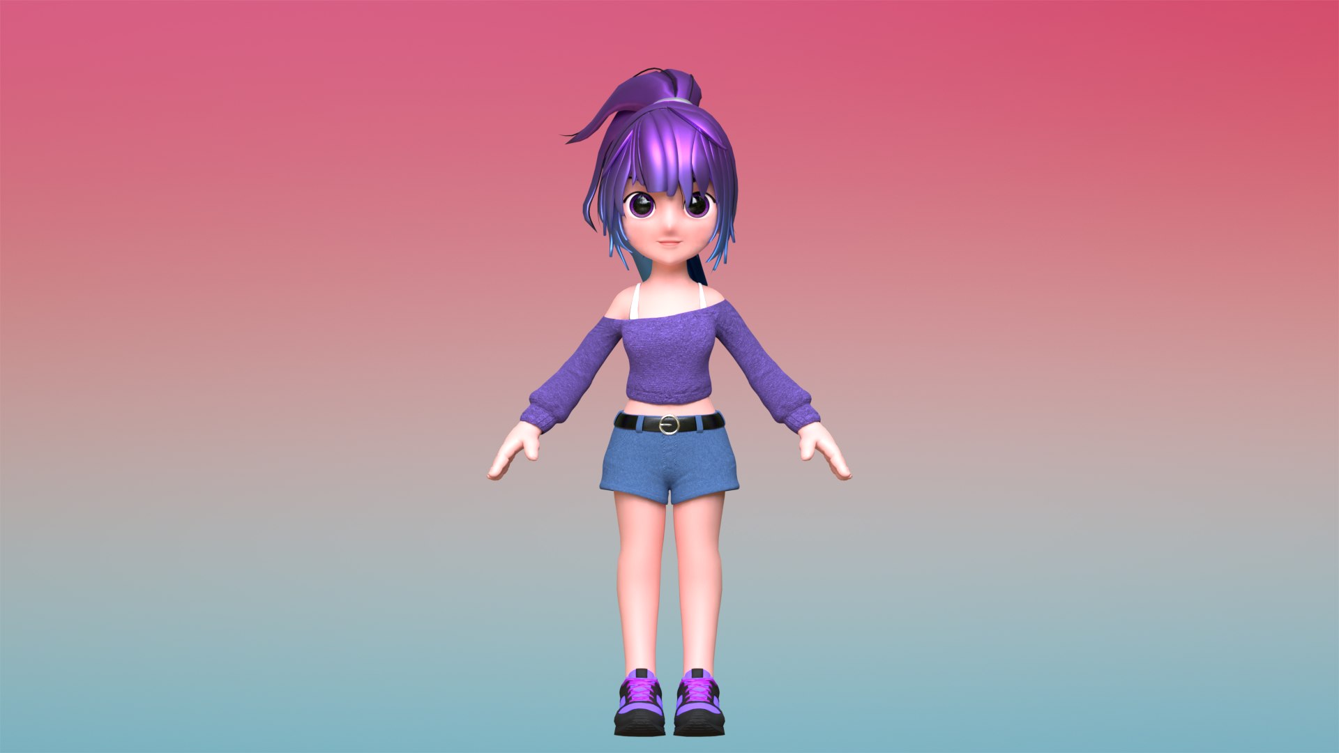 3D Model Poppy Cartoon Character - TurboSquid 2074210