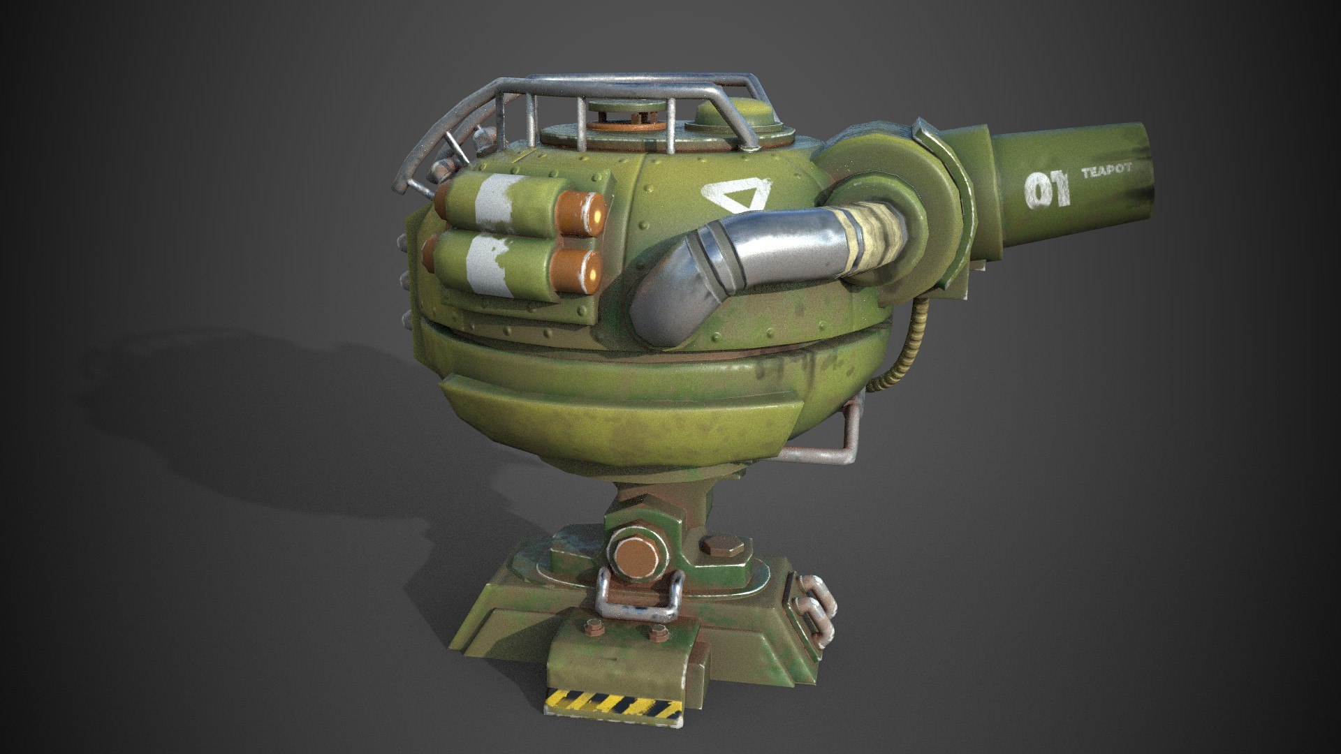 Teapot Turret Model - TurboSquid 2021307