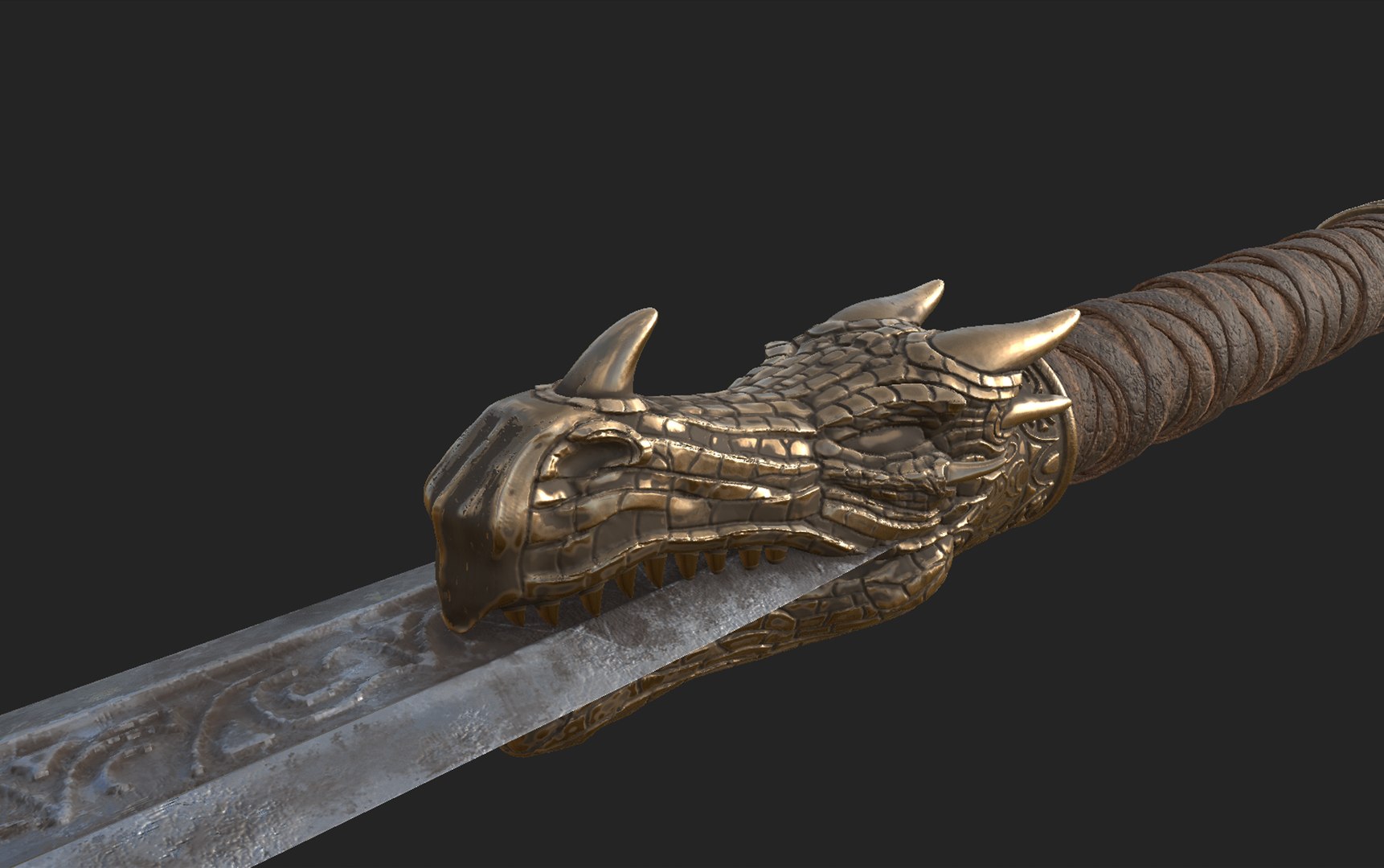 Dragon Sword - Game Ready 3D Model - TurboSquid 2148971