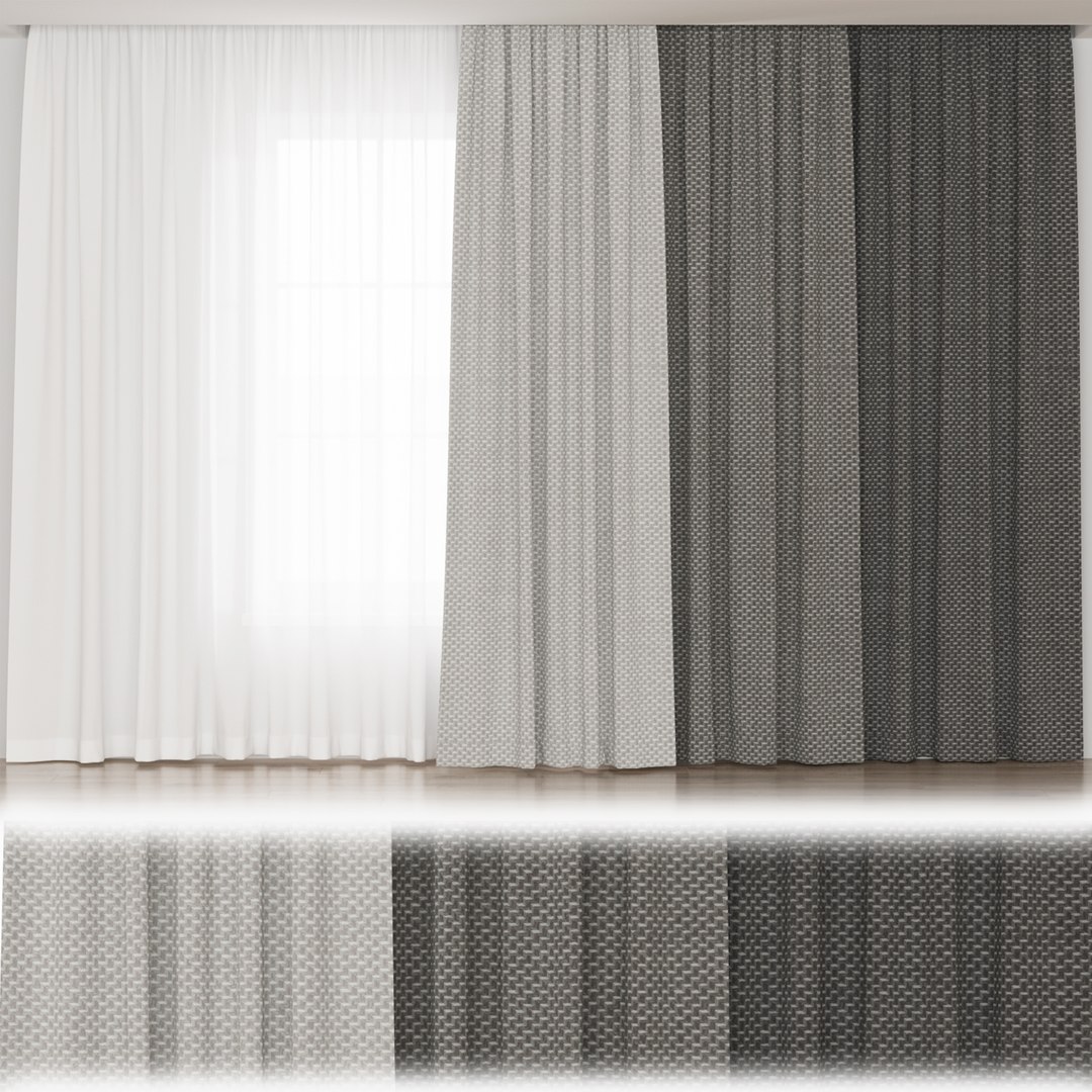 3D Curtains Model - TurboSquid 2165415