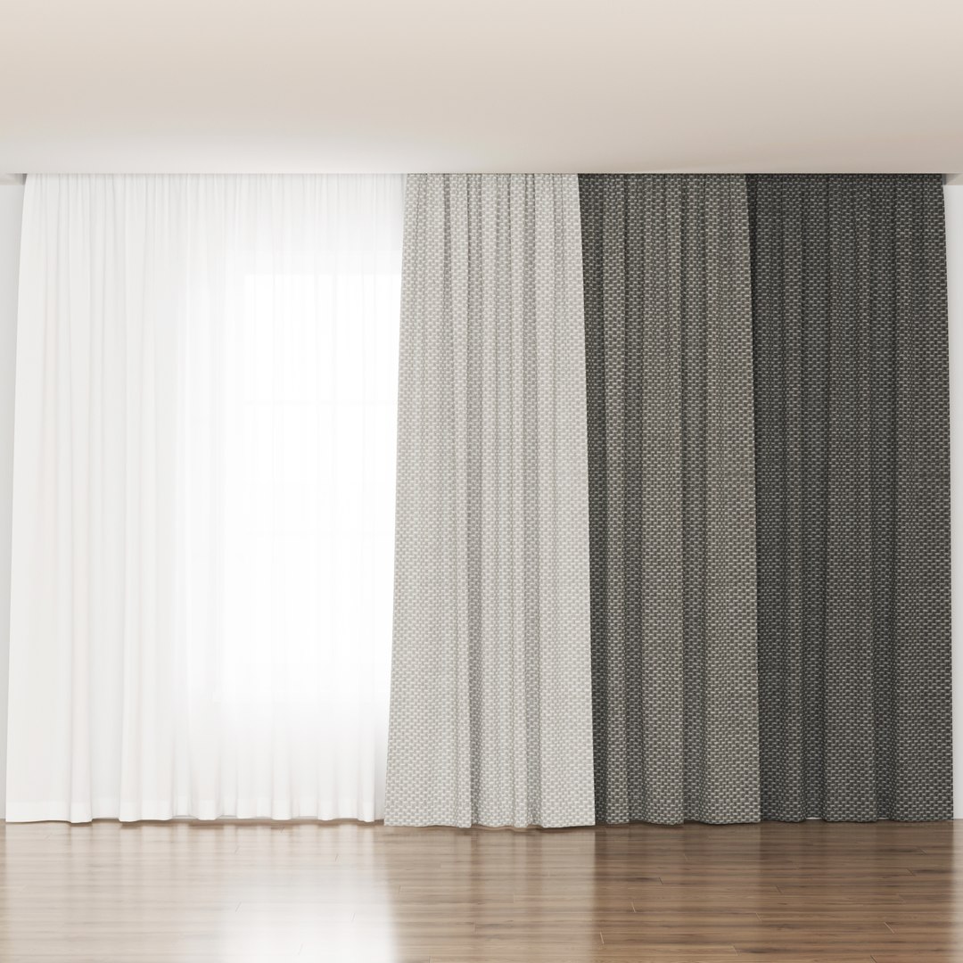 3D Curtains Model - TurboSquid 2165415