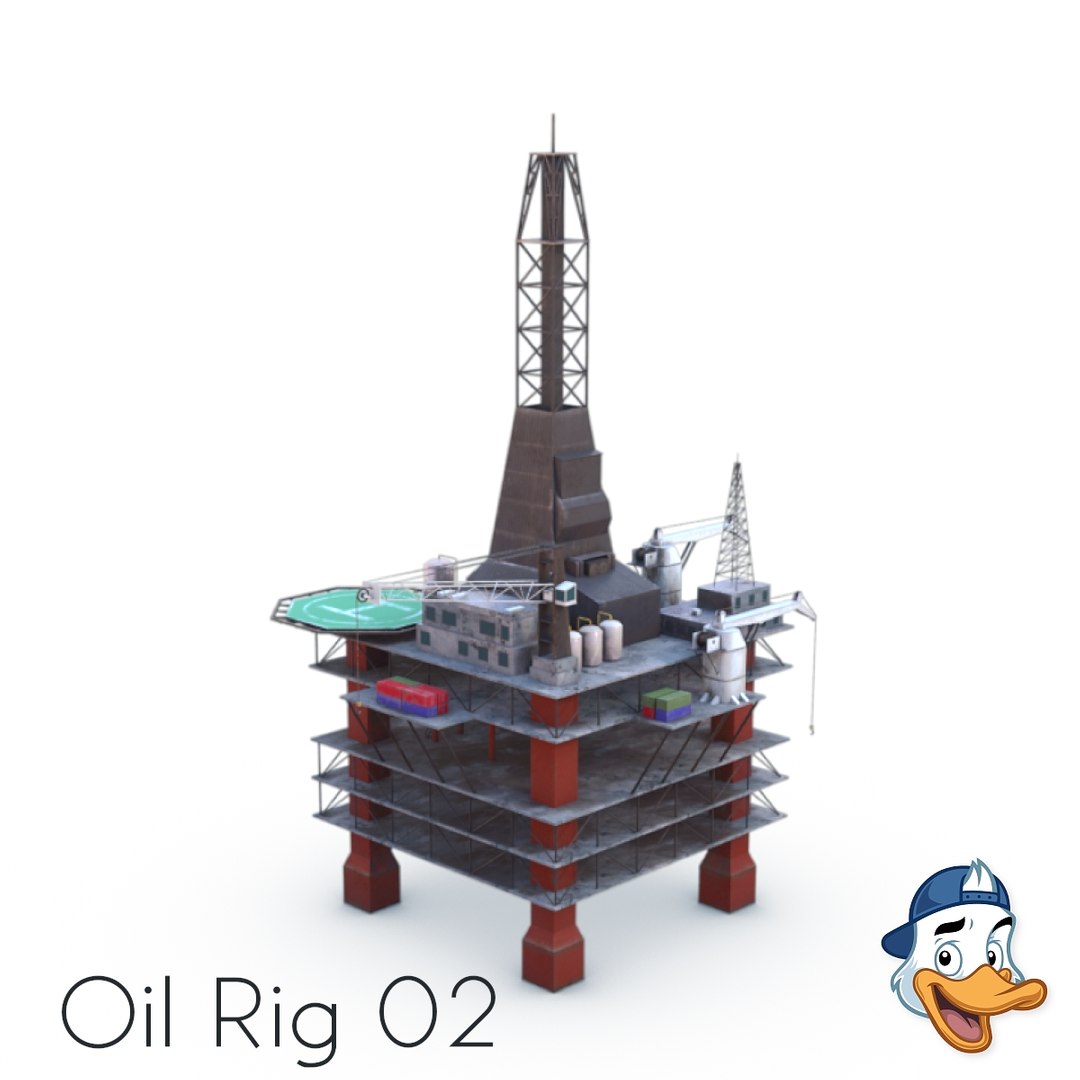 Oil Rig 02 3D Model - TurboSquid 1220052
