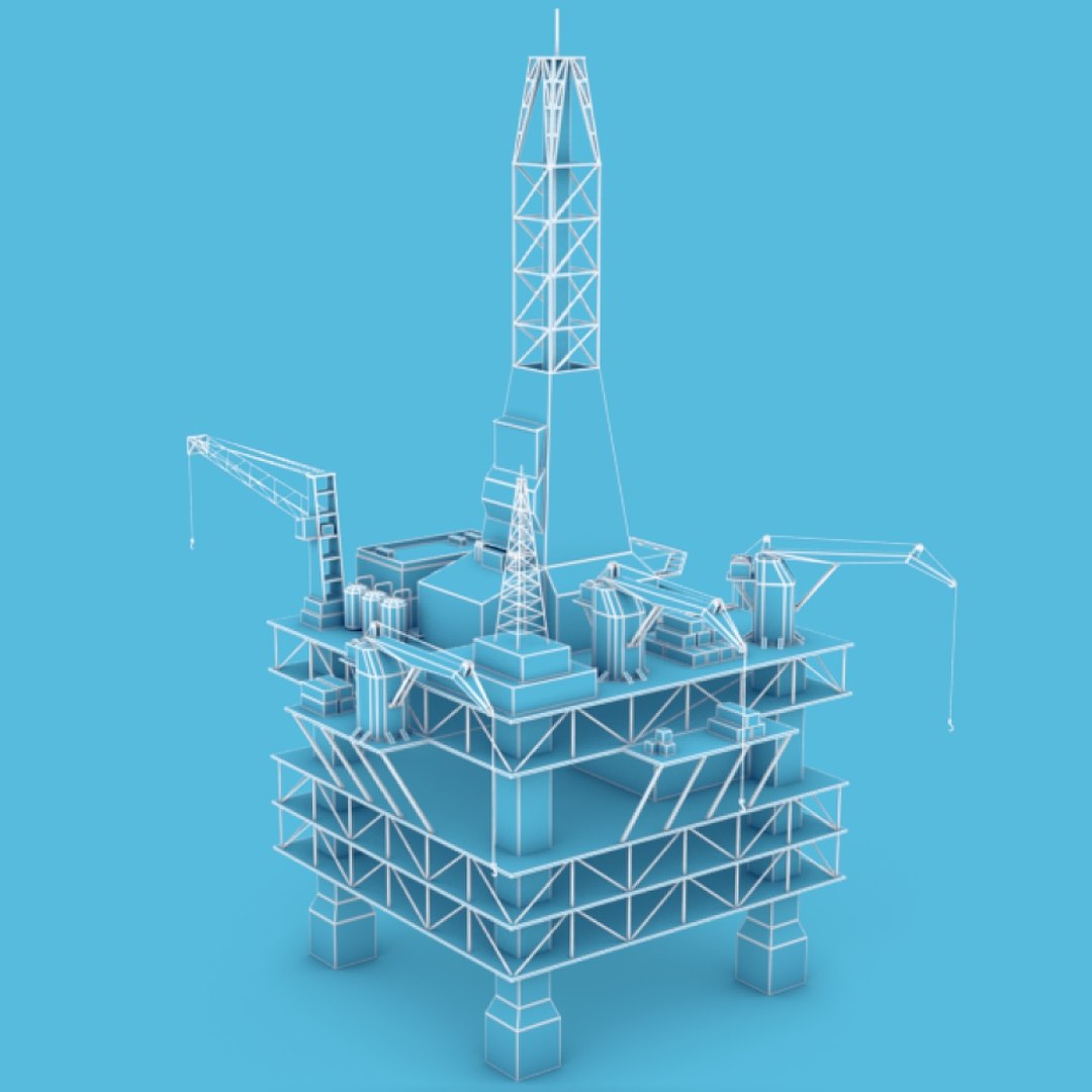 Oil Rig 02 3D Model - TurboSquid 1220052