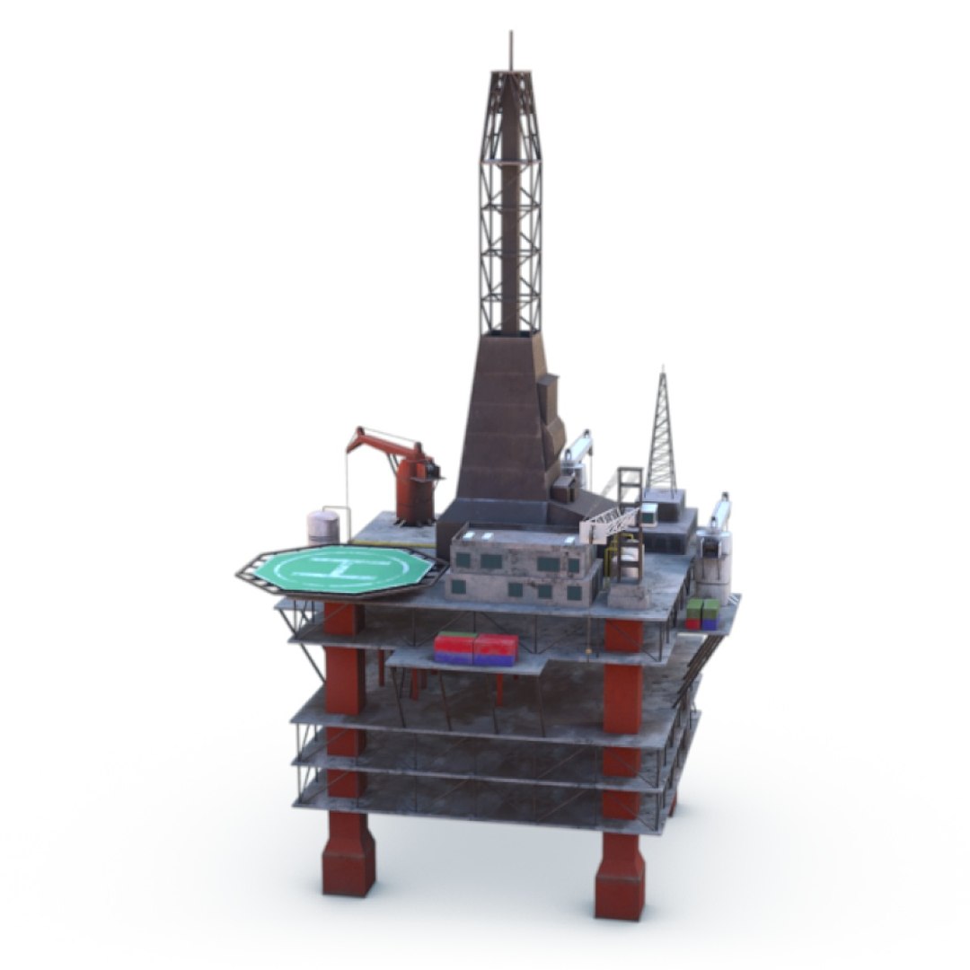 Oil Rig 02 3D Model - TurboSquid 1220052