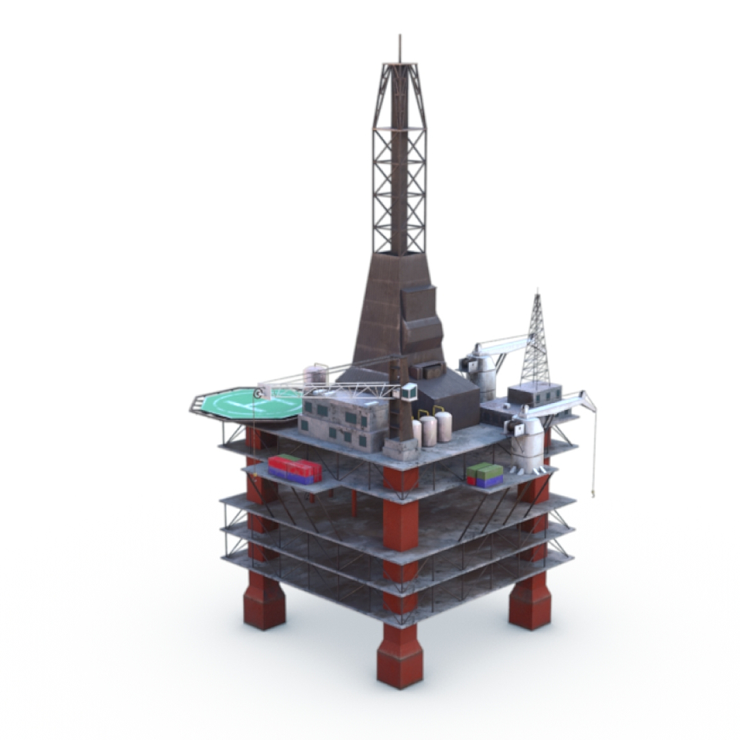 Oil Rig 02 3D Model - TurboSquid 1220052