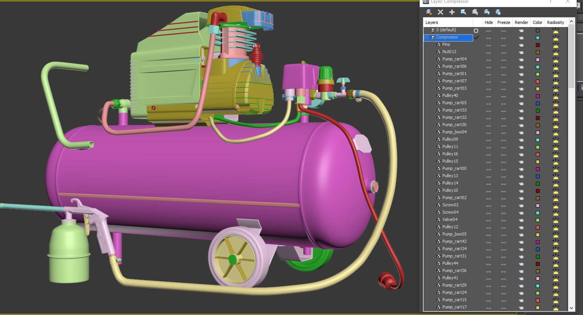 Air Compressor 3D Model - TurboSquid 1330370