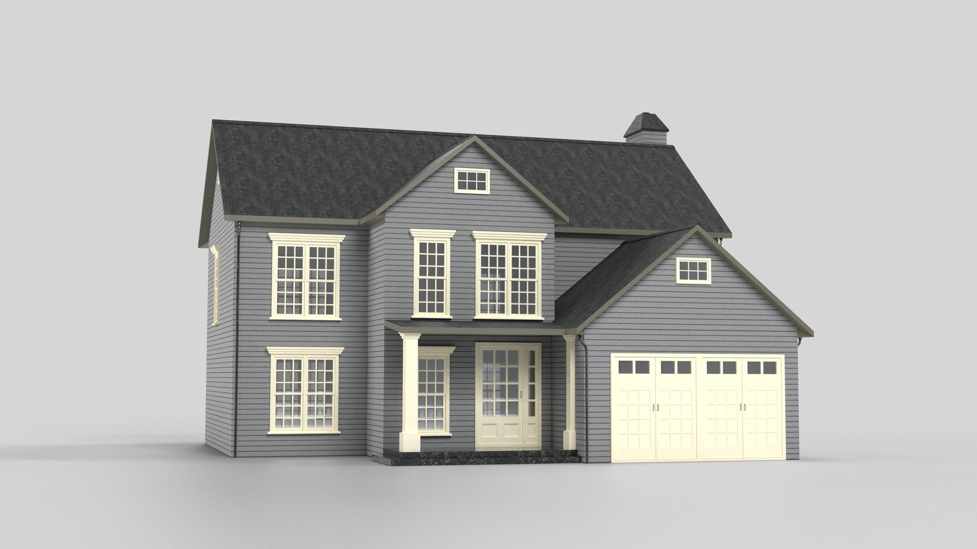 3D Neighborhood House 08T2 - TurboSquid 2214229