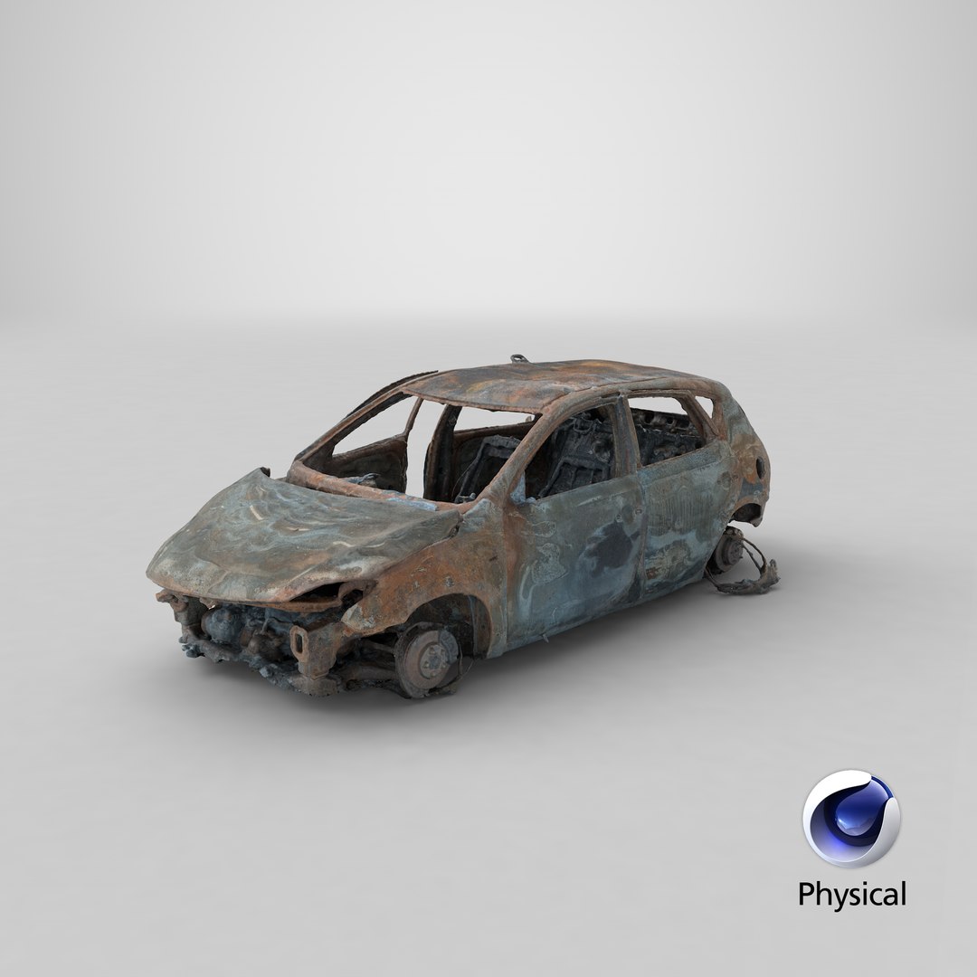 Burned Car Wreck 10 Model - TurboSquid 2118506