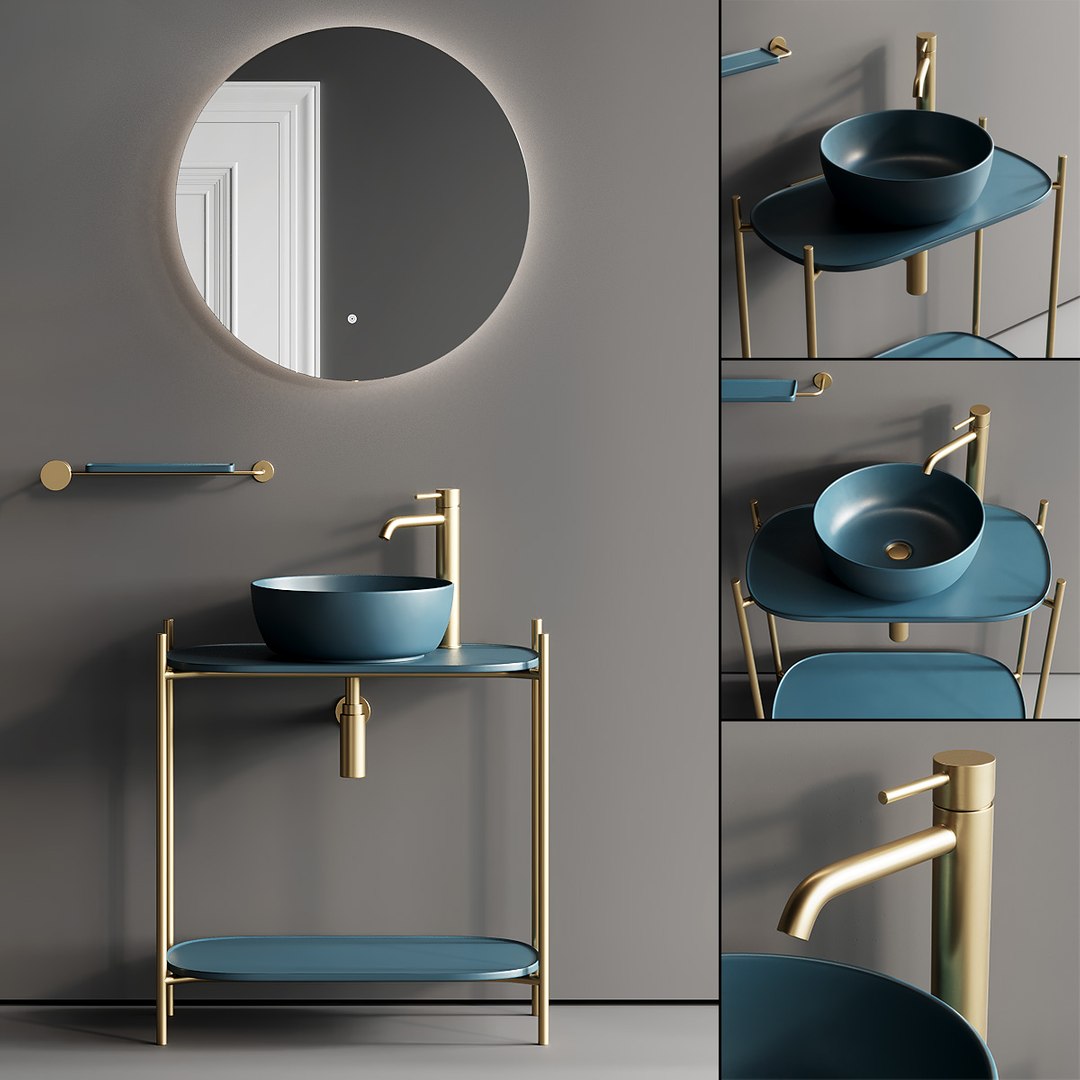 Scarabeo Ceramiche Diva Floor-standing Vanity Unit Set 5 3D ...