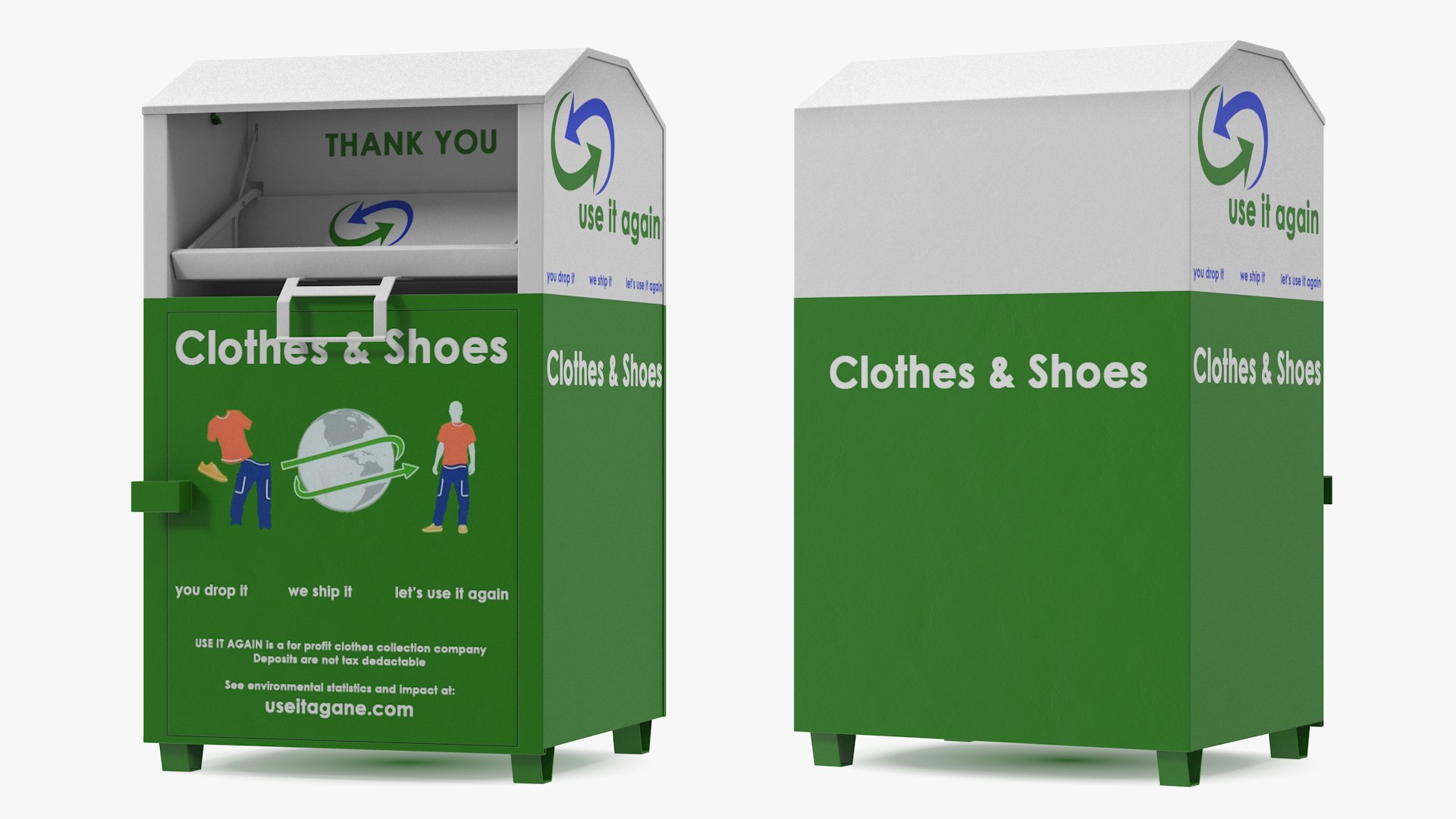 Recycle Drop Box For Clothes Rigged 3D Model - TurboSquid 2046403