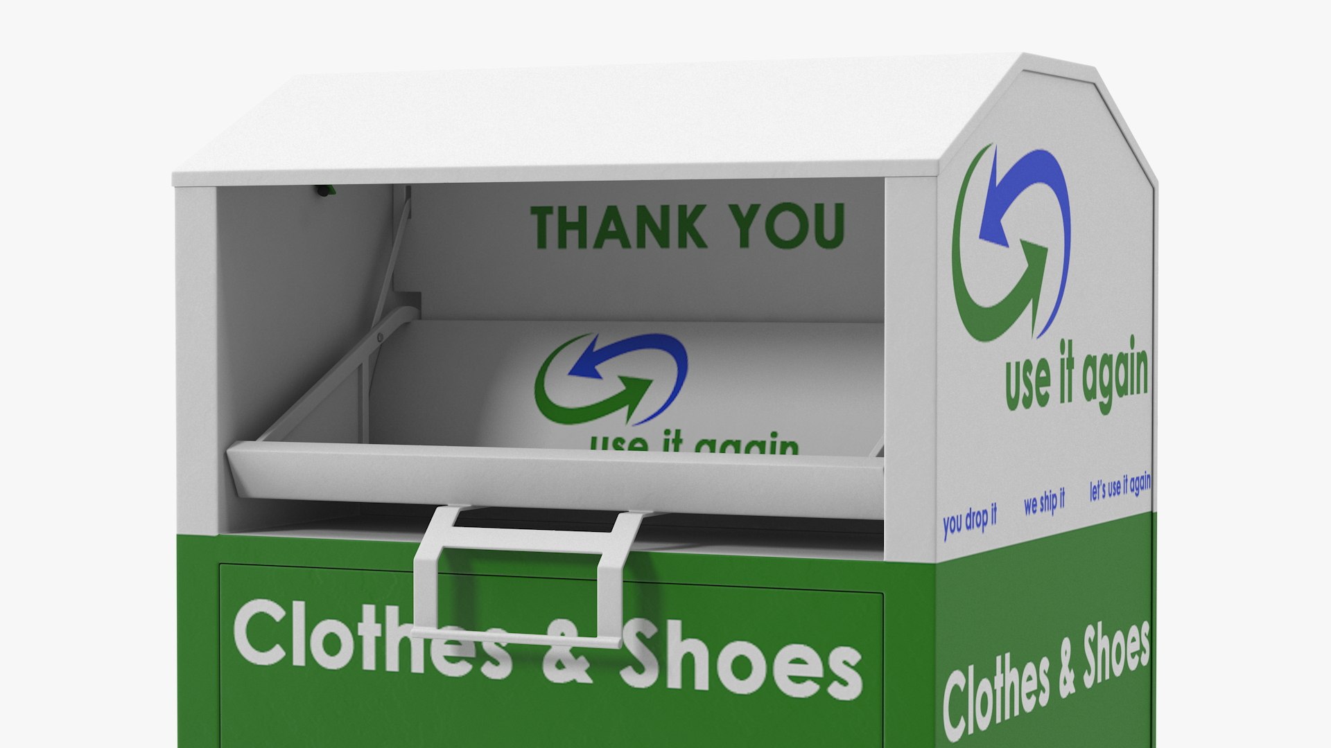 Recycle Drop Box For Clothes Rigged 3D Model - TurboSquid 2046403