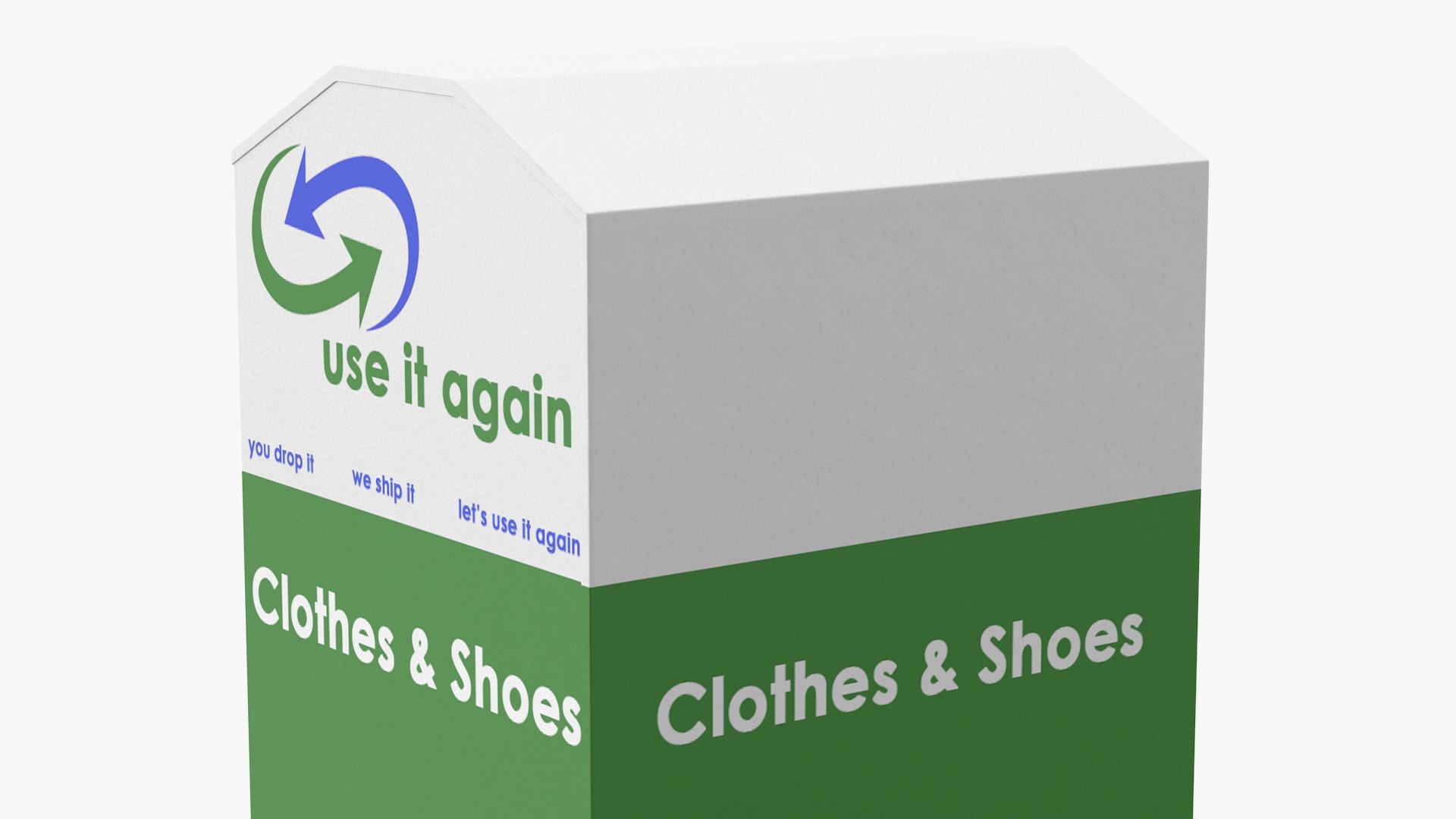 Recycle Drop Box For Clothes Rigged 3D Model - TurboSquid 2046403