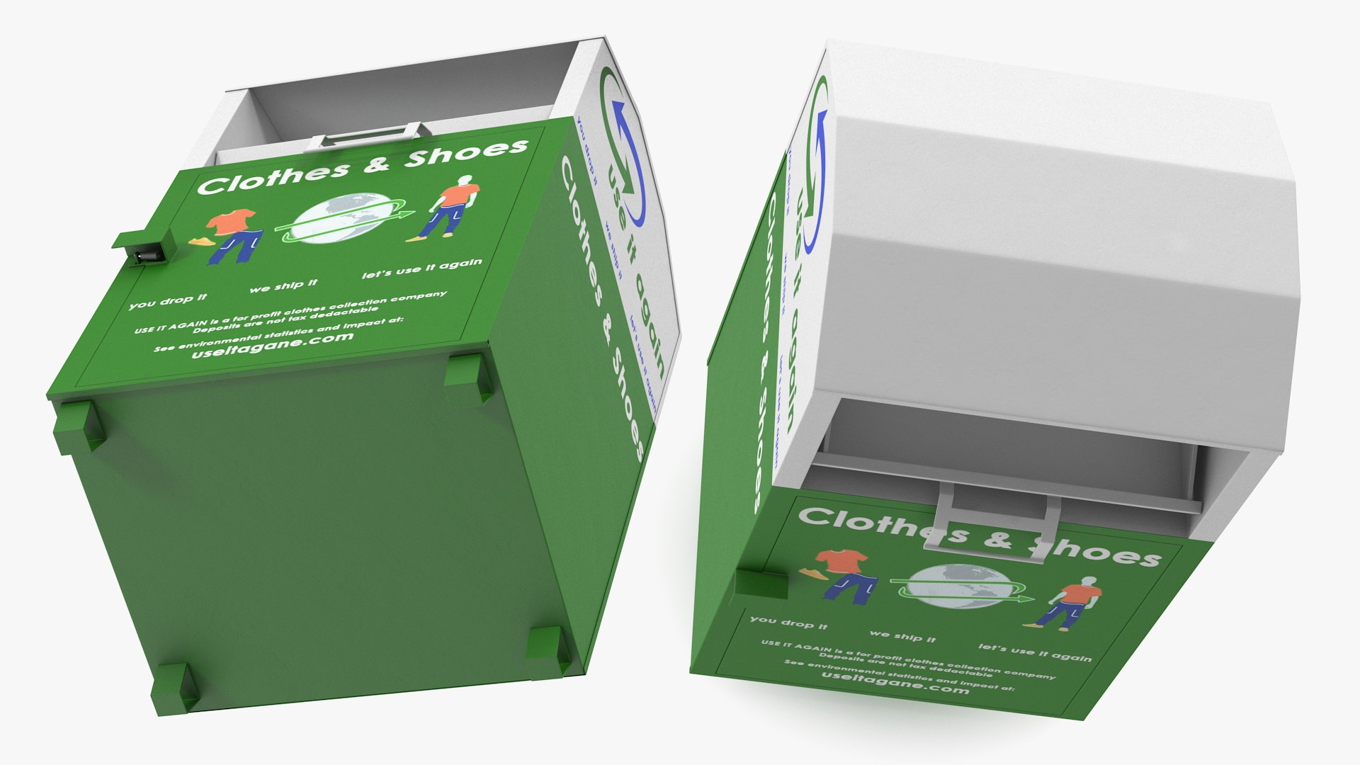 Recycle Drop Box For Clothes Rigged 3D Model - TurboSquid 2046403