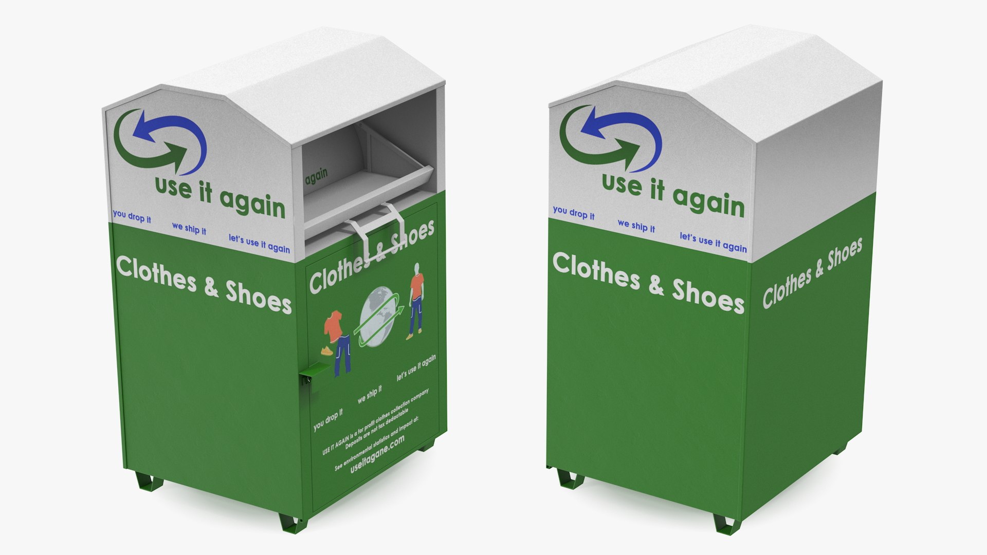 Recycle Drop Box For Clothes Rigged 3D Model - TurboSquid 2046403