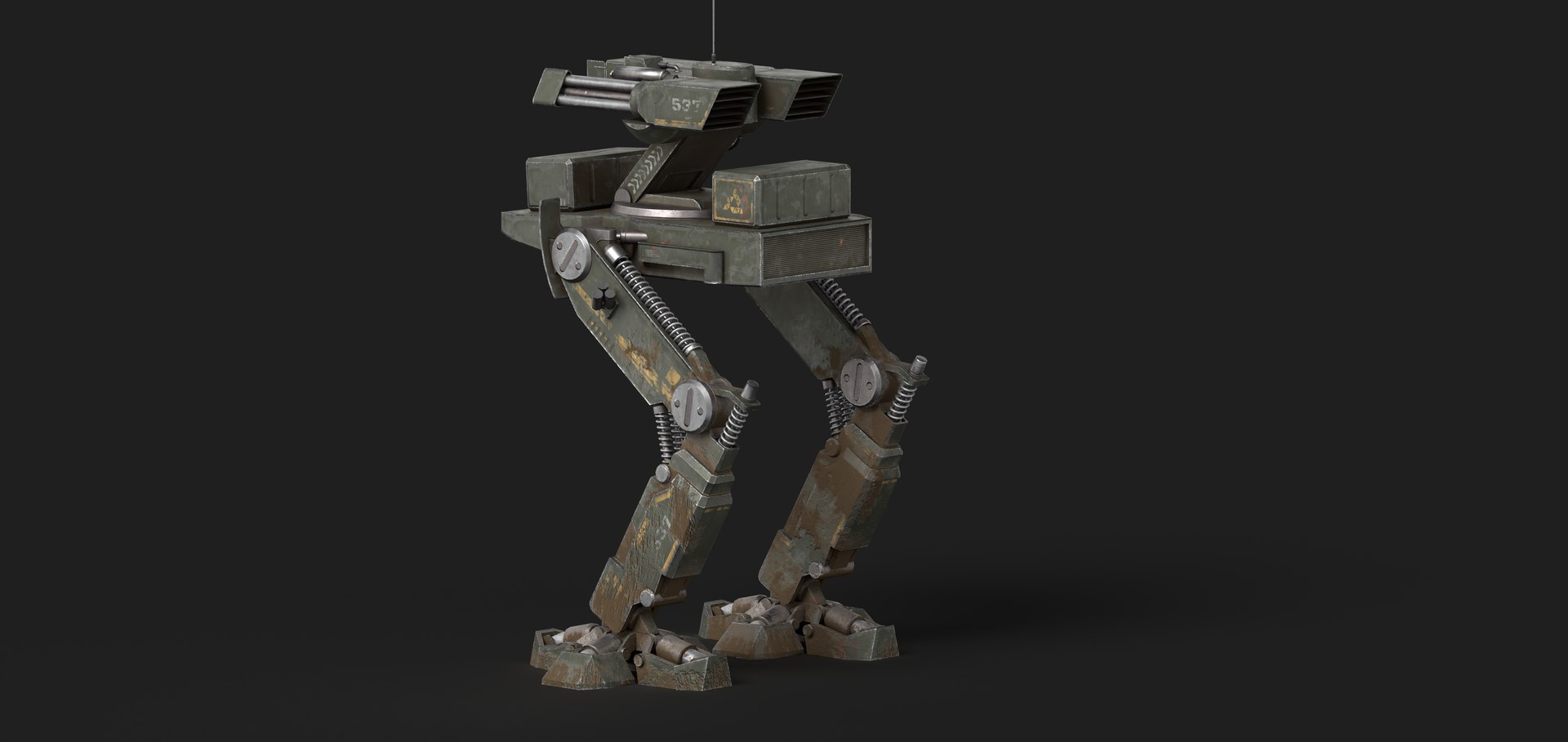 3D Mech Robot Two Legs Combat Sci-Fi - TurboSquid 2237304