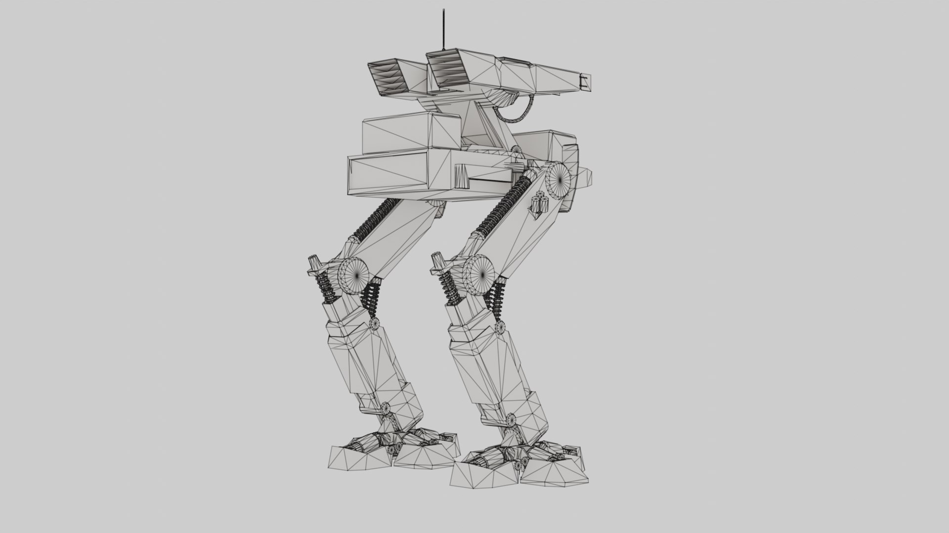 3D Mech Robot Two Legs Combat Sci-Fi - TurboSquid 2237304