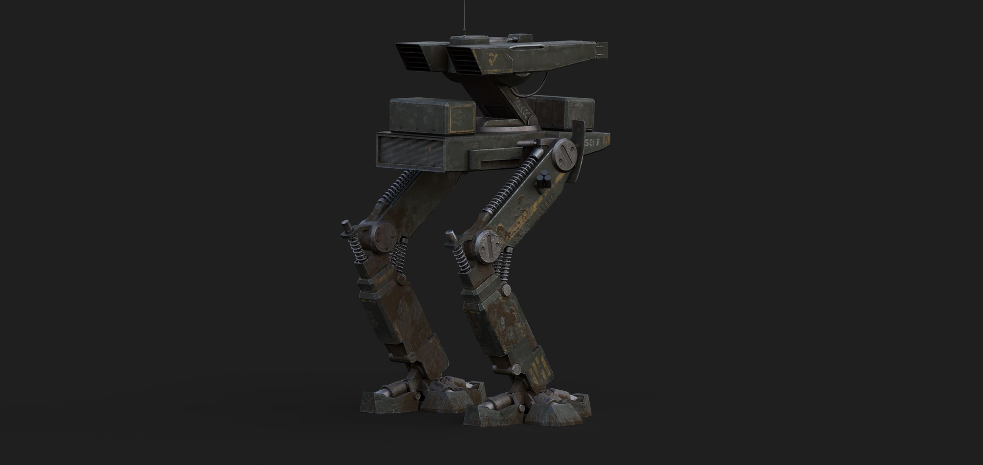 3D Mech Robot Two Legs Combat Sci-Fi - TurboSquid 2237304