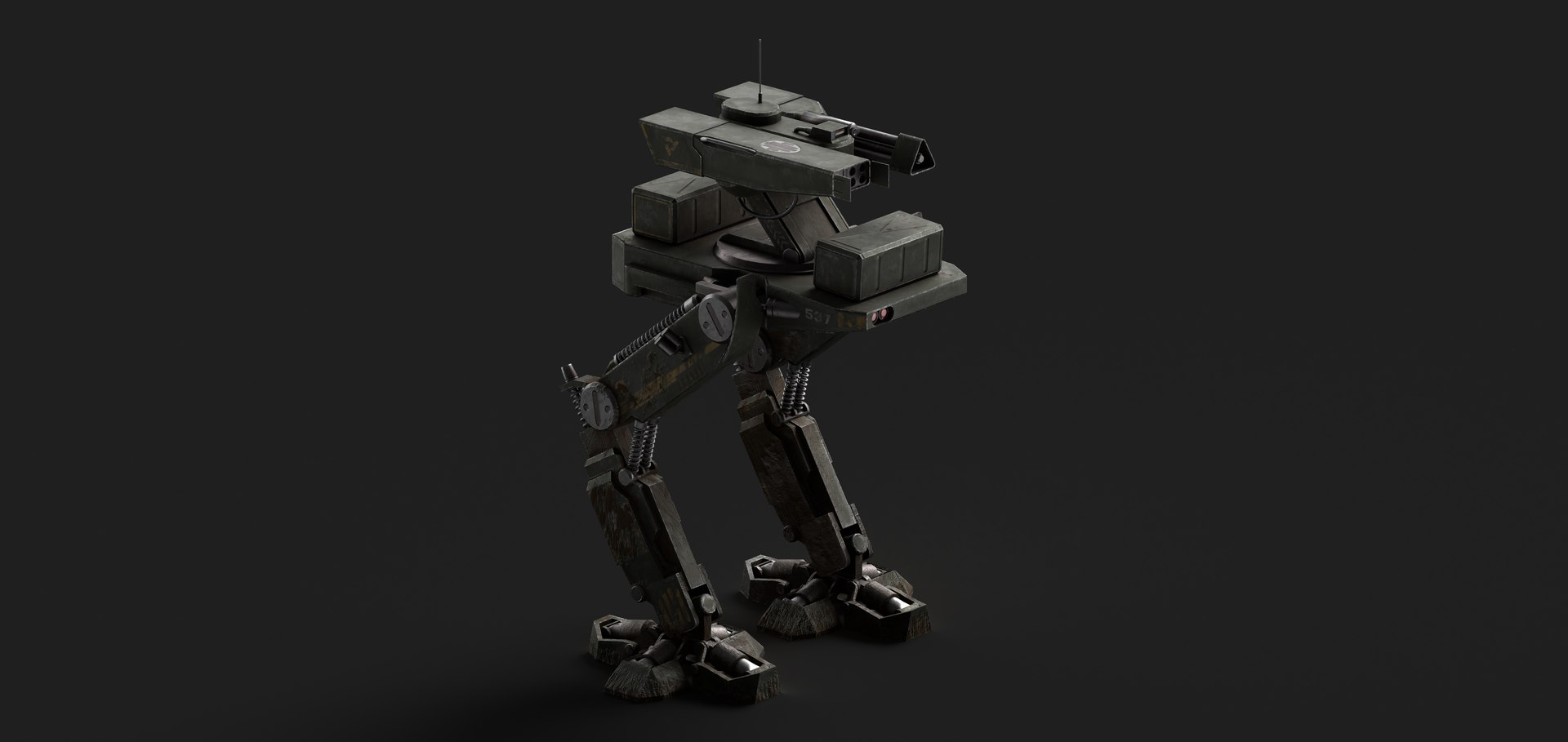 3D Mech Robot Two Legs Combat Sci-Fi - TurboSquid 2237304