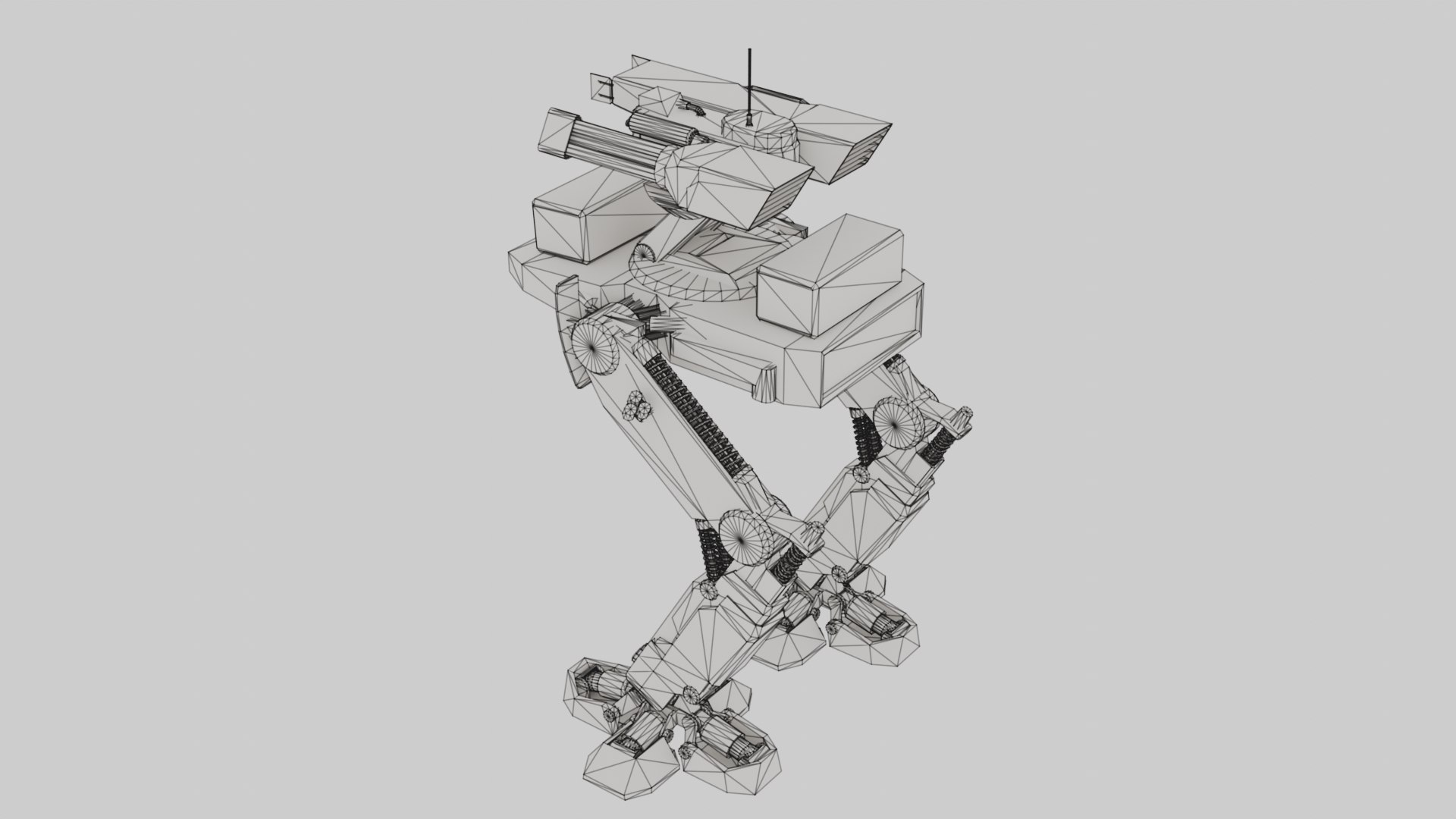3D Mech Robot Two Legs Combat Sci-Fi - TurboSquid 2237304