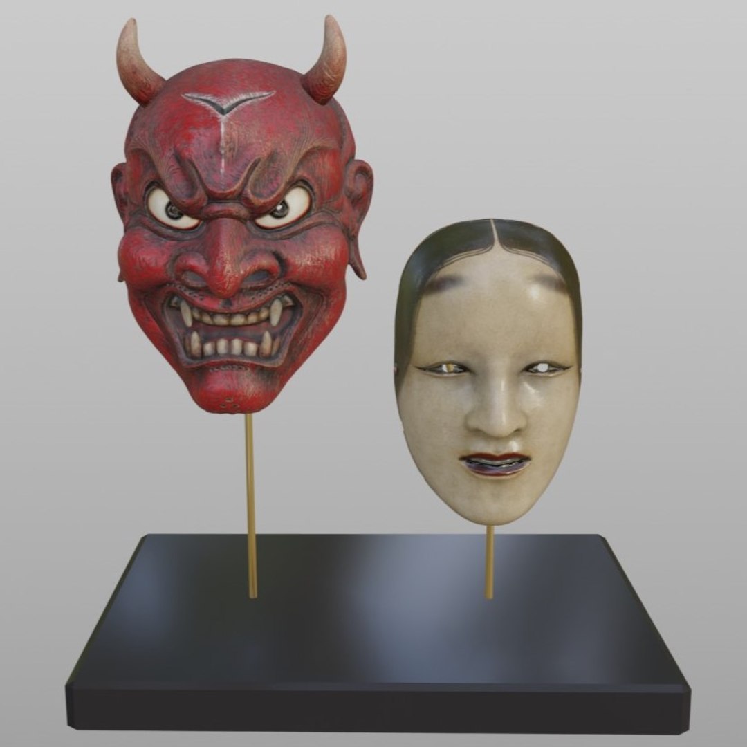 3D Japanese Devil Mask Model - TurboSquid 2260410