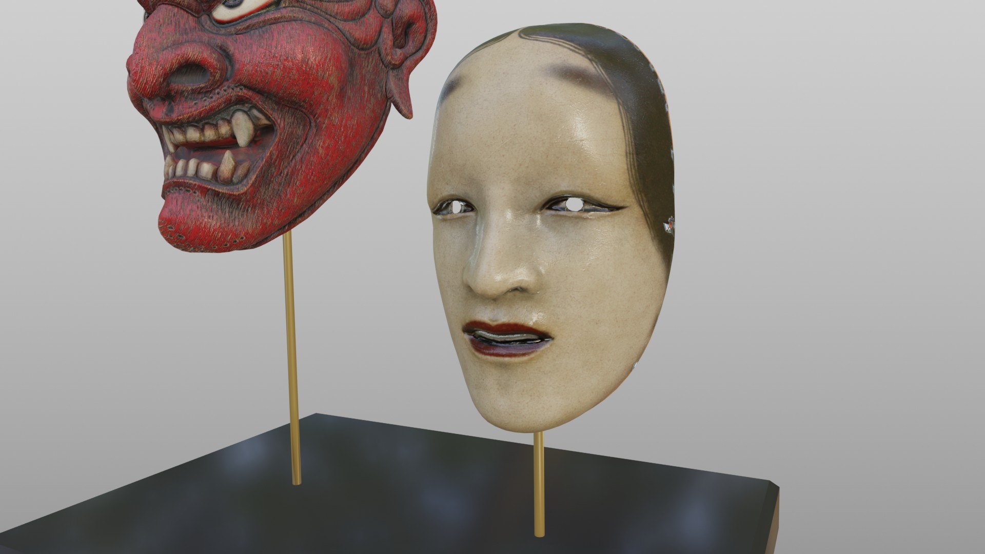 3D Japanese Devil Mask Model - TurboSquid 2260410