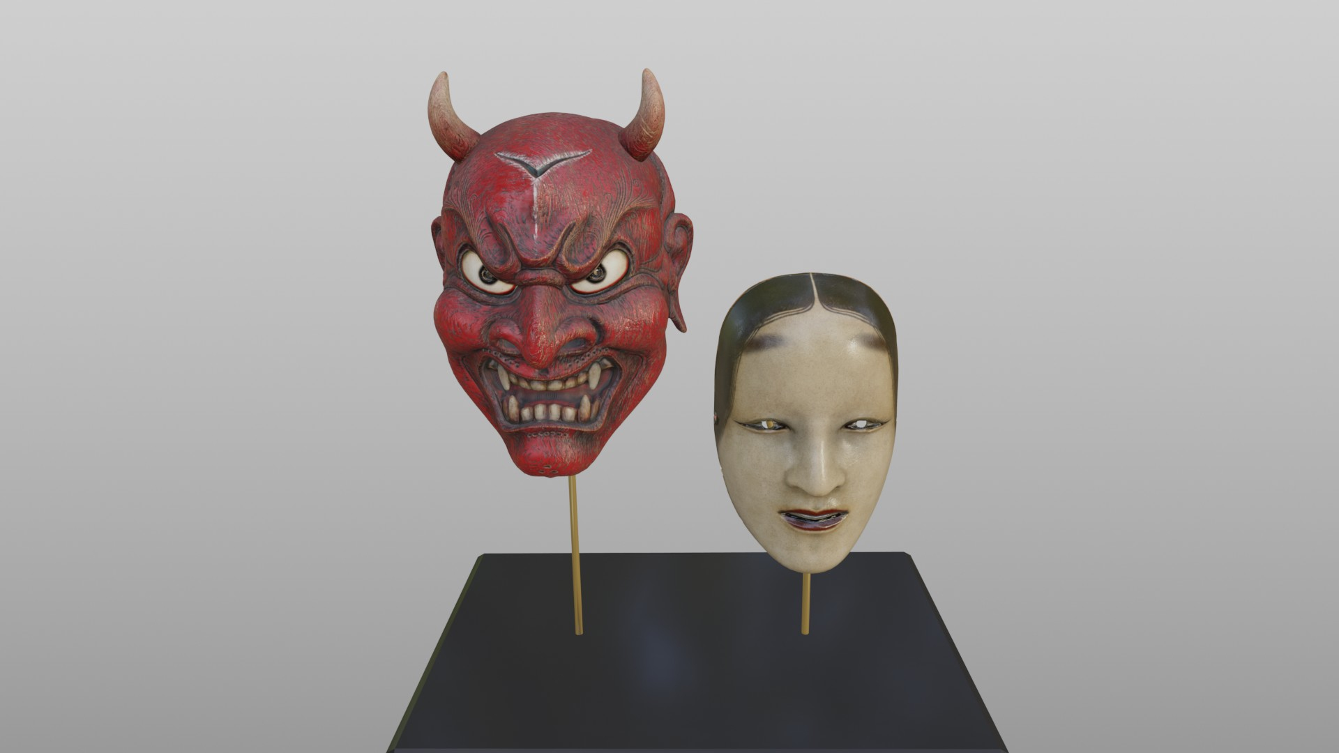 3D Japanese Devil Mask Model - TurboSquid 2260410