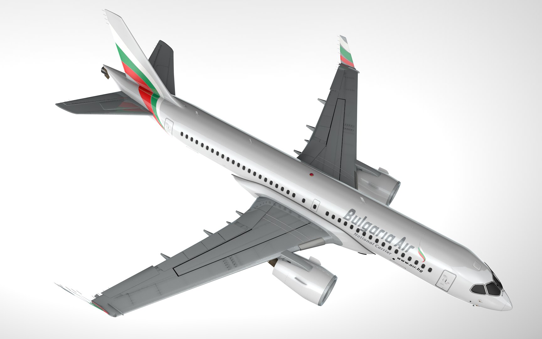 3D BULGARIA AIR Airbus A220-300 L2321 - TurboSquid 2367300