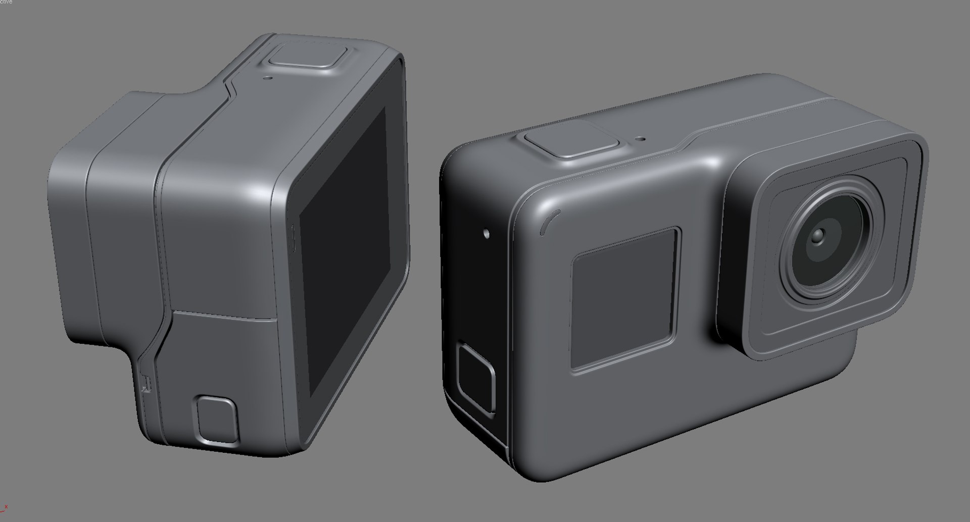3d Gopro Black Cameras Model