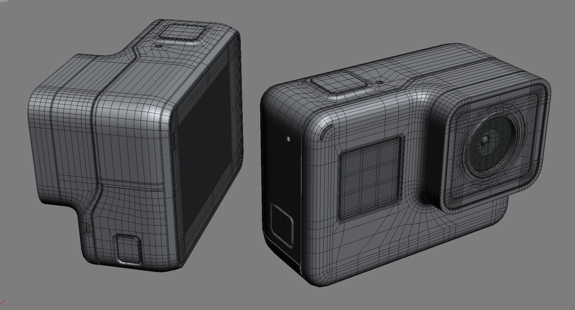 3d Gopro Black Cameras Model