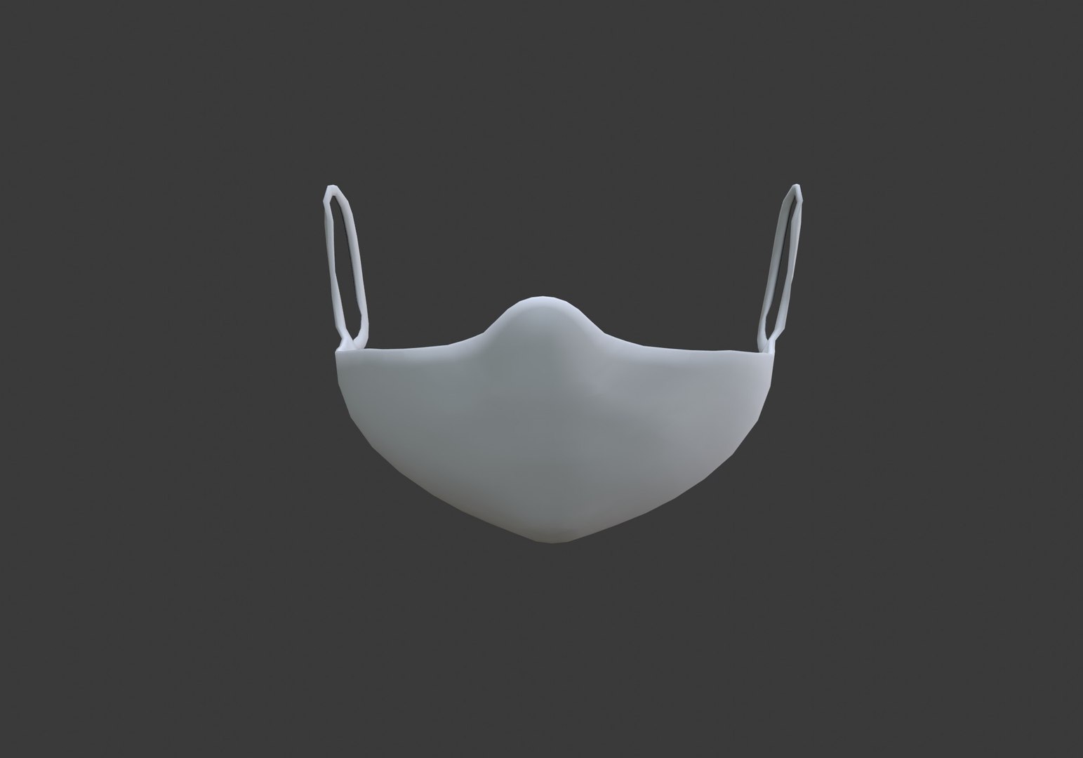 3D white mask low poly - TurboSquid 1885648