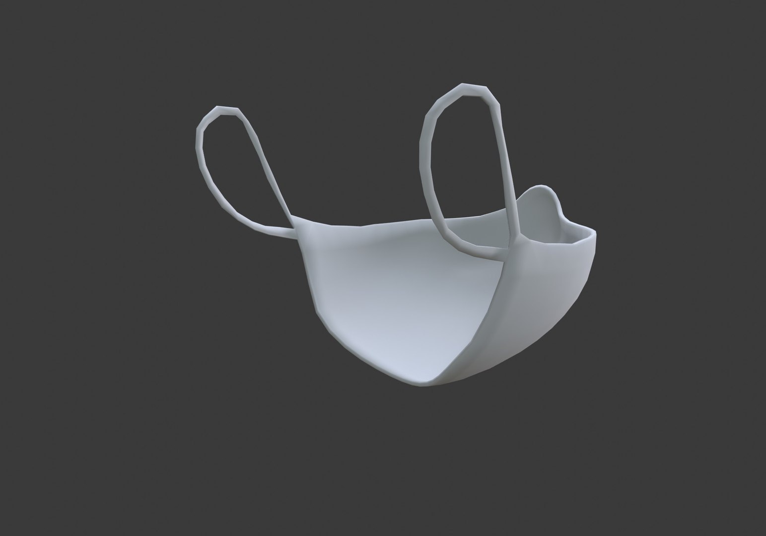 3D white mask low poly - TurboSquid 1885648